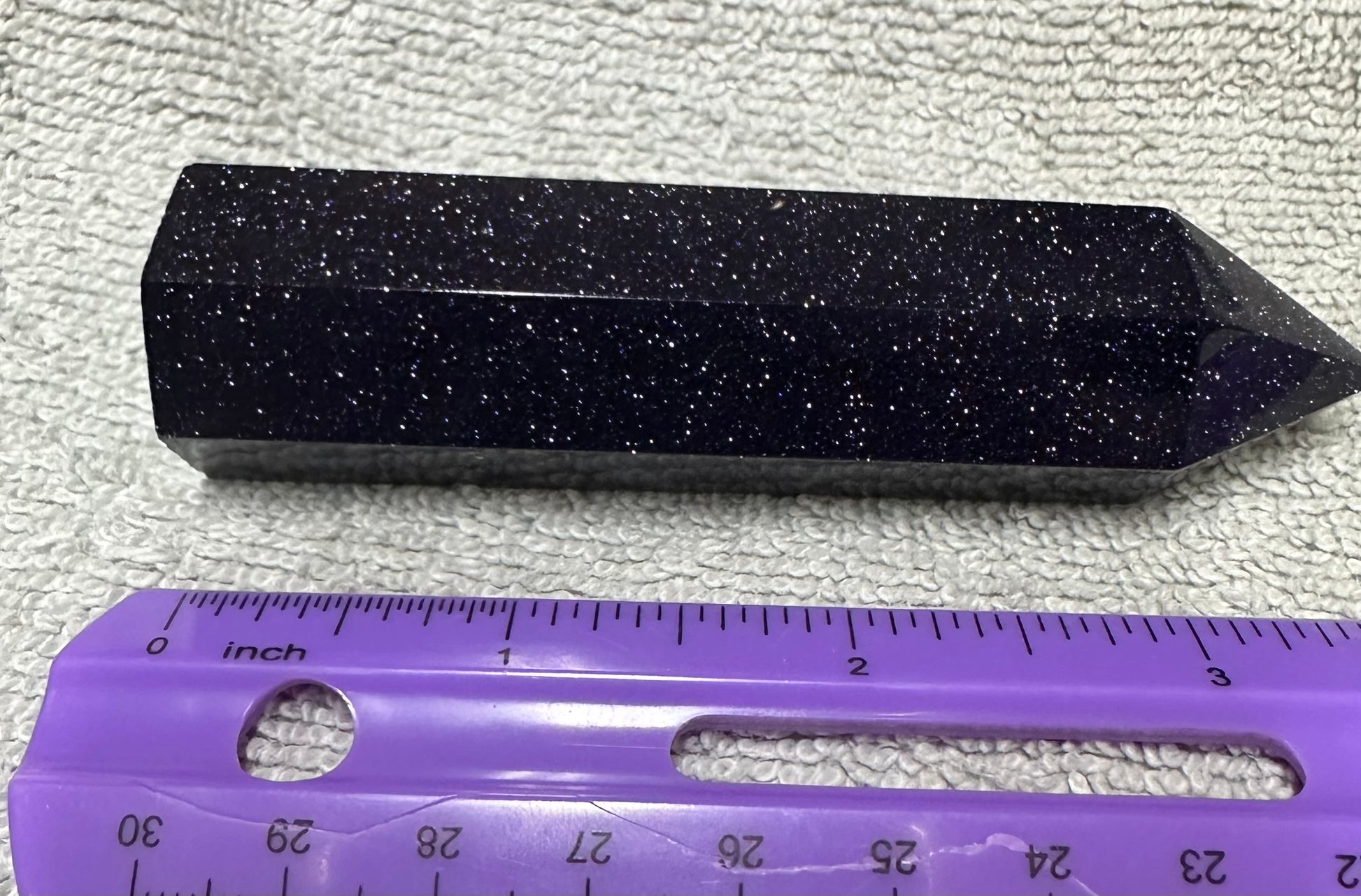 Sparkly Blue Sandstone Tower #1 – Gems & Minerals Rock Shop