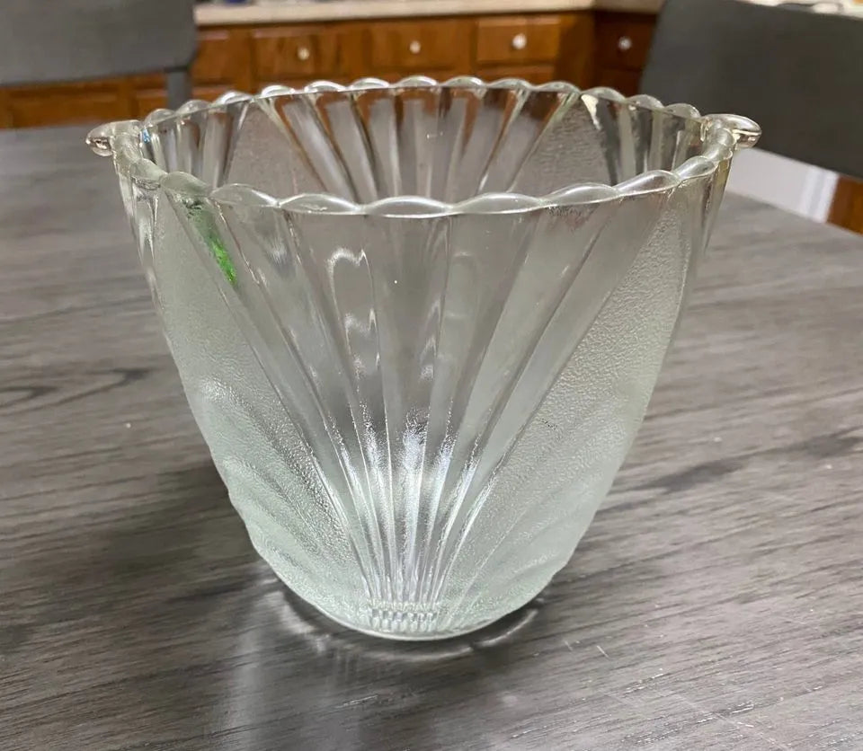 Vintage Clear Glass Ice Bucket No Handle – Gems & Minerals Rock Shop