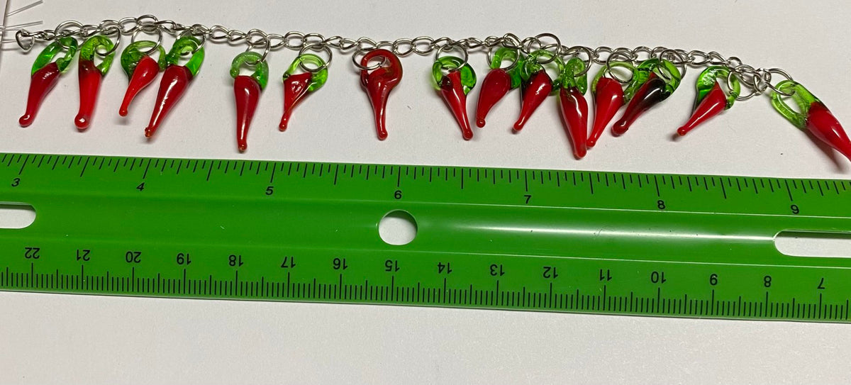 Glass Red Hot Chili Pepper Strand| Gems & Minerals Rock
