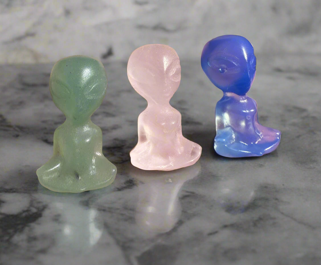 Carved Gemstone Yoga Alien – Gems & Minerals Rock Shop