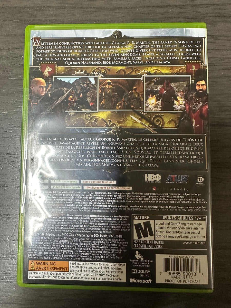 Xbox 360 Game of Thrones| Gems & Minerals Rock