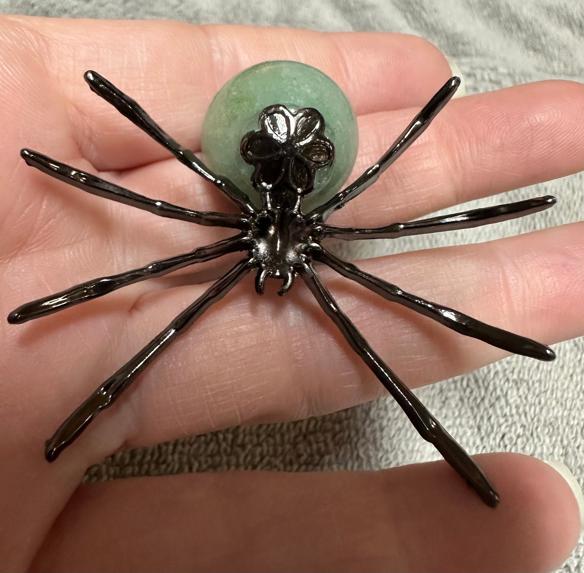 Spider with Green Aventurine Sphere| Gems & Minerals Rock