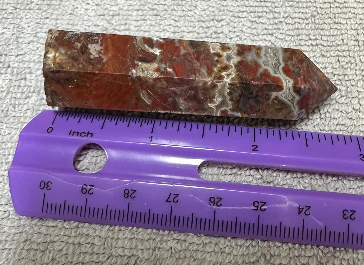 Natural Red Agate Obelisk Tower #3| Gems & Minerals Rock