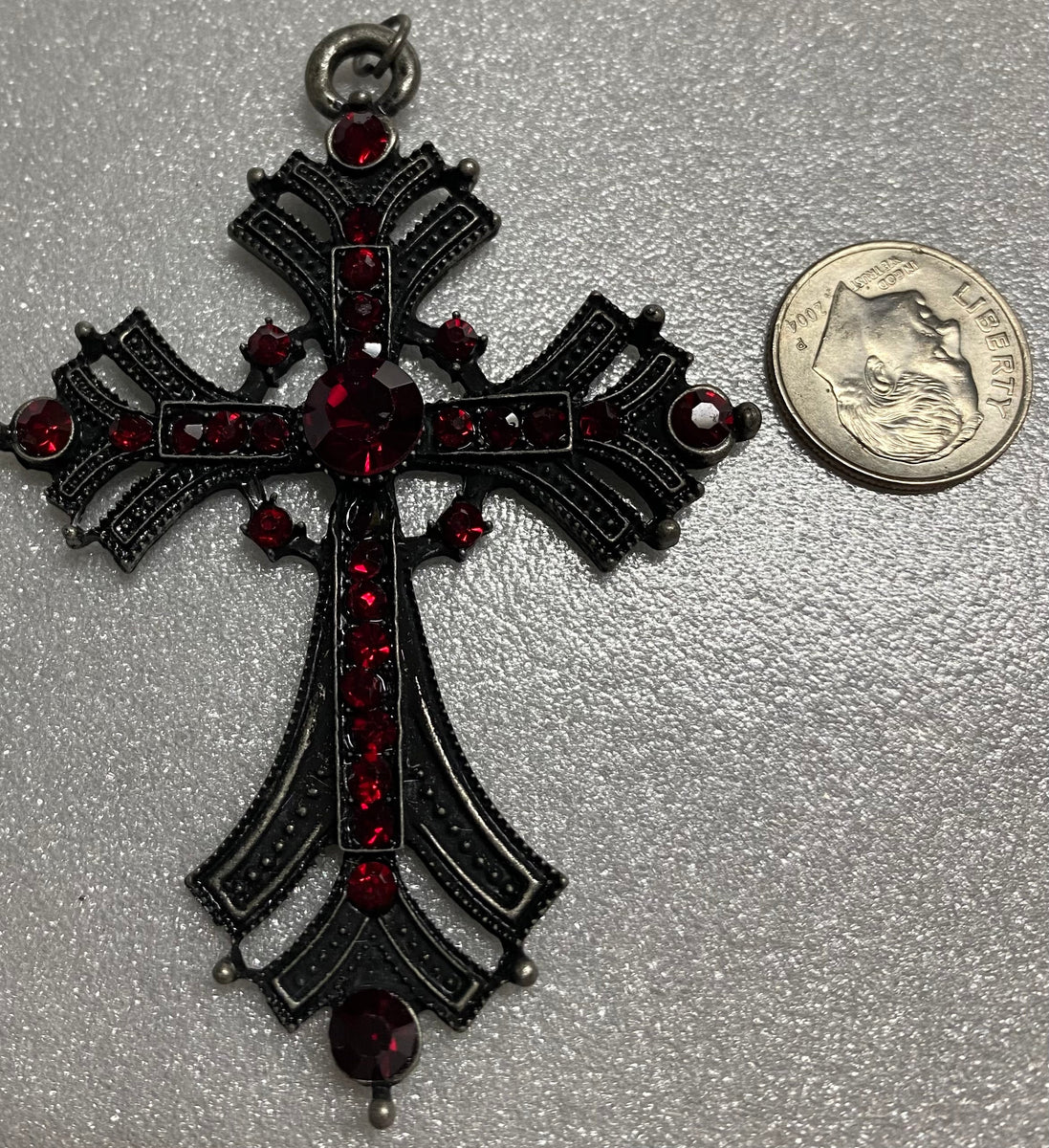 Large Gothic Cross Pendant| Gems & Minerals Rock