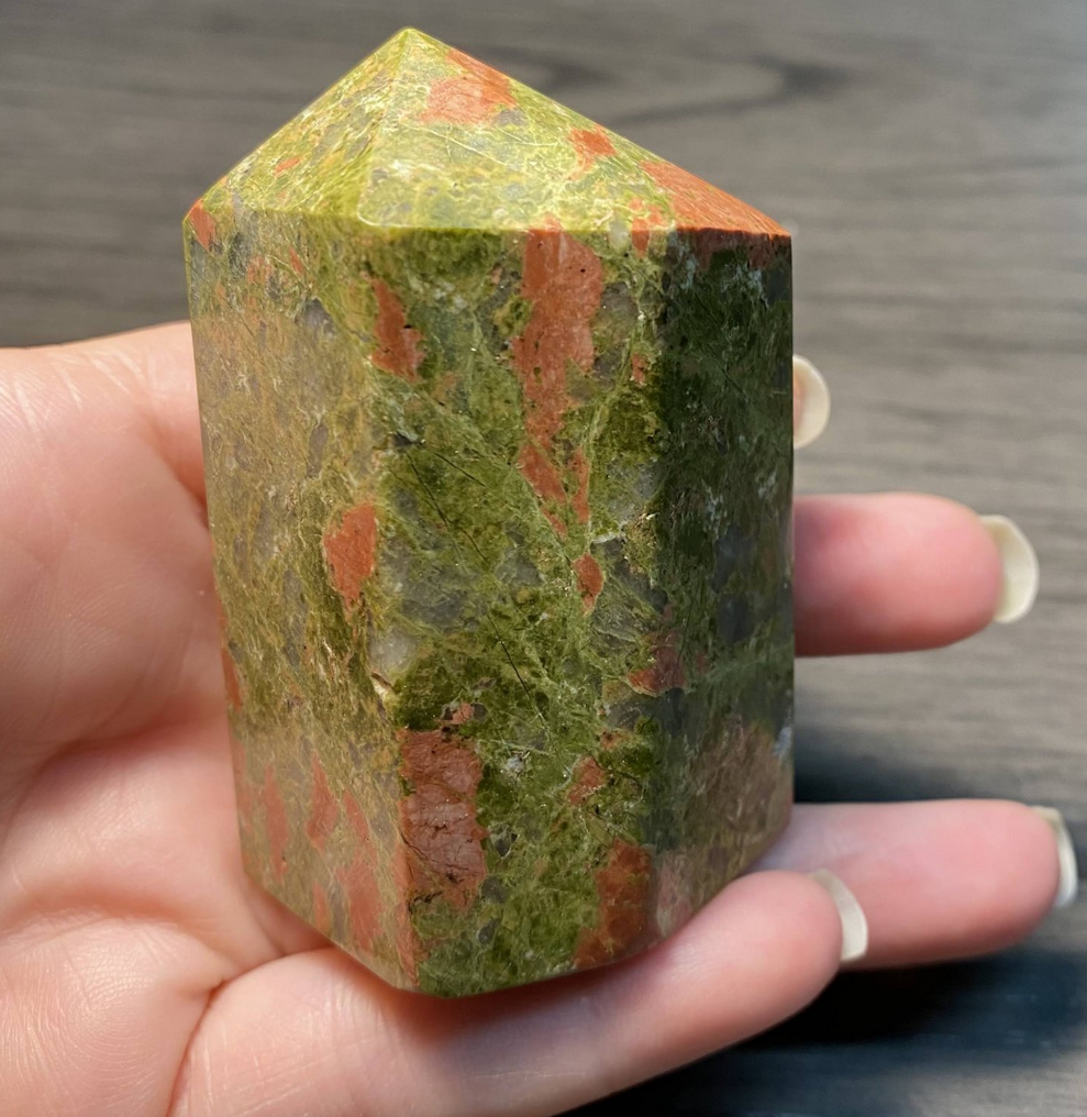 Chunky Unakite Tower – Gems & Minerals Rock Shop