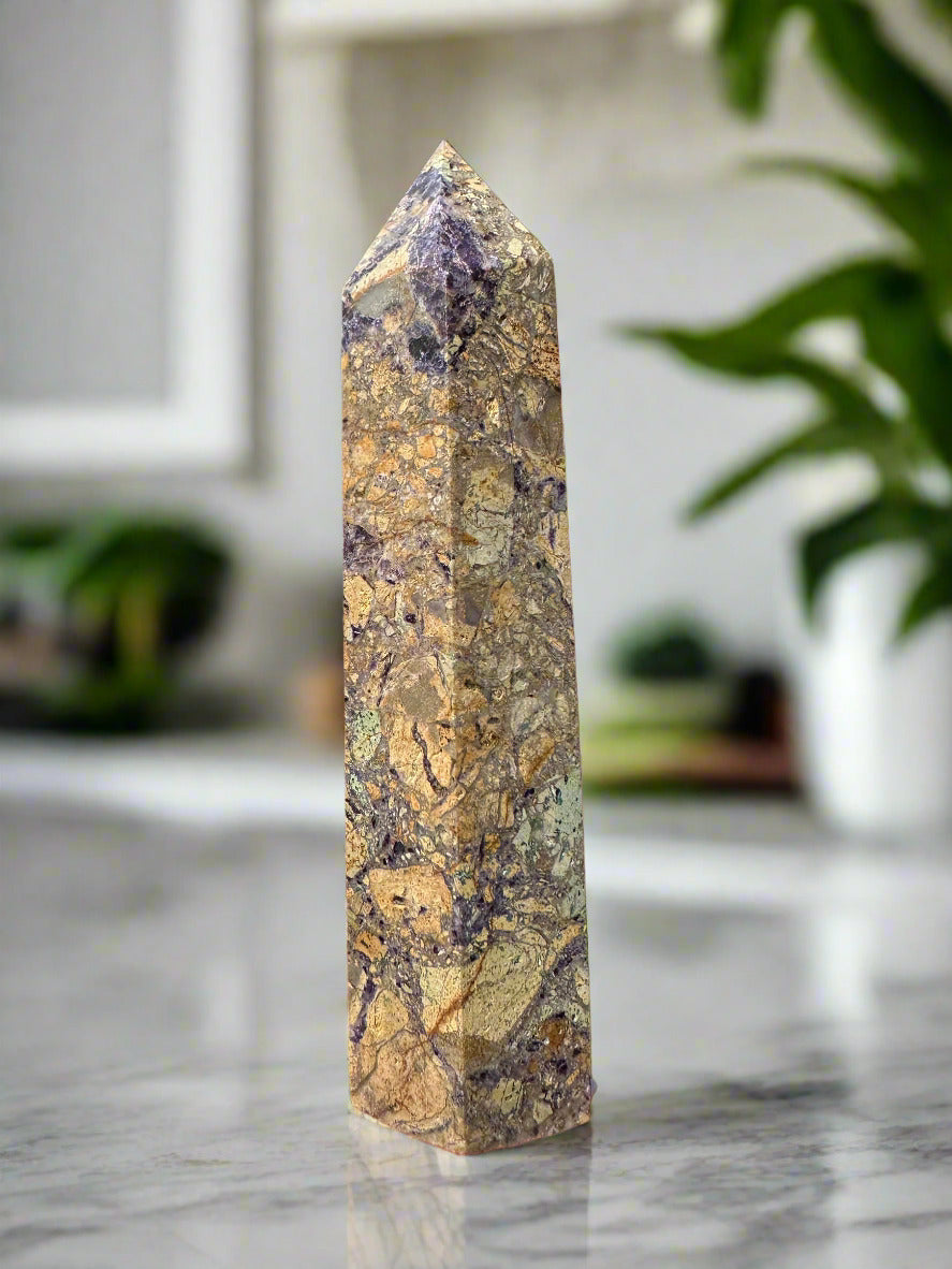 Fluorite Root Obelisk Tower Point #7 – Gems & Minerals Rock Shop