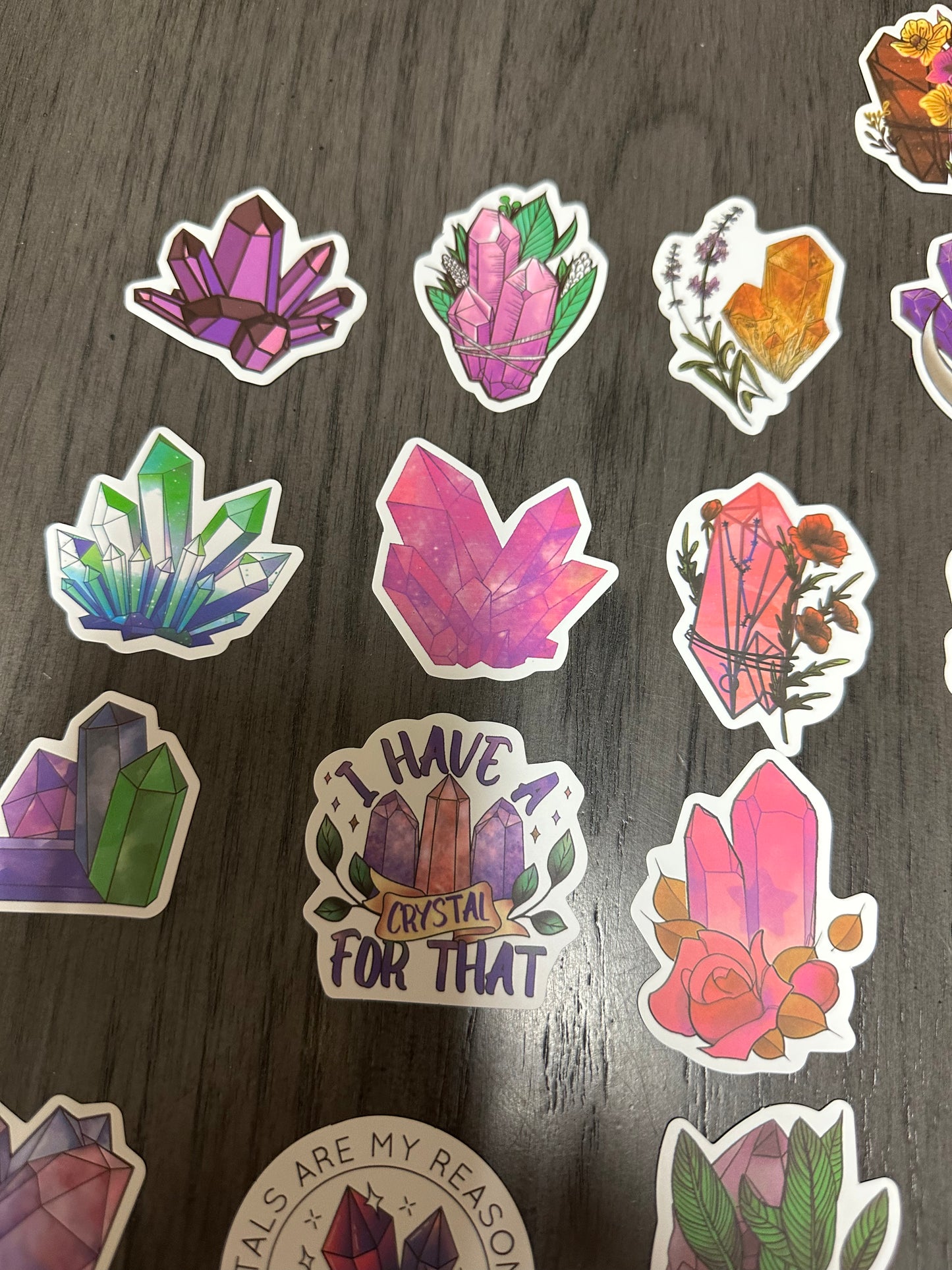 Crystal Collection Stickers set of 50 – Gems & Minerals Rock Shop