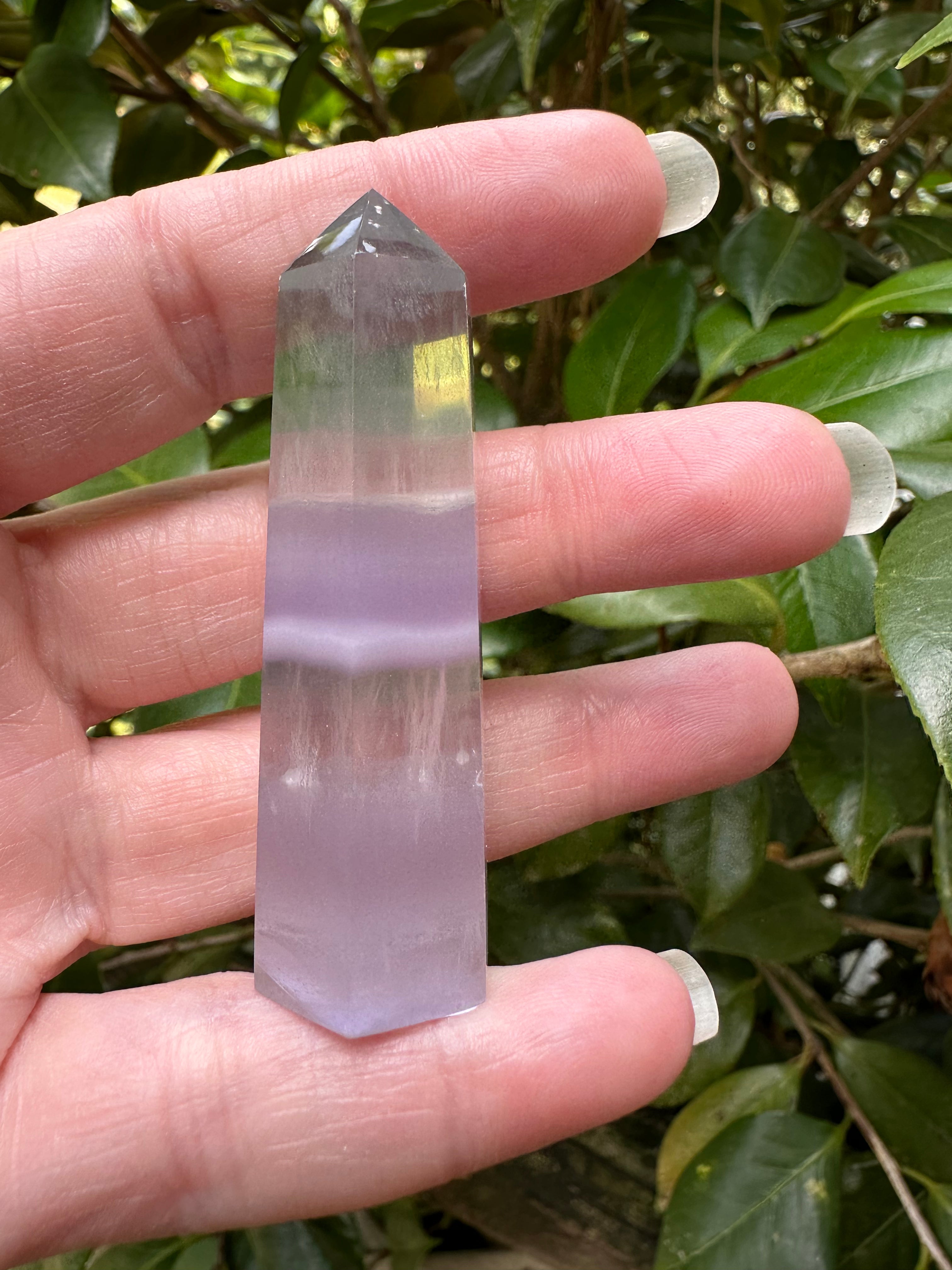 Yttrium Fluorite Obelisk Tower #6 – Gems & Minerals Rock Shop