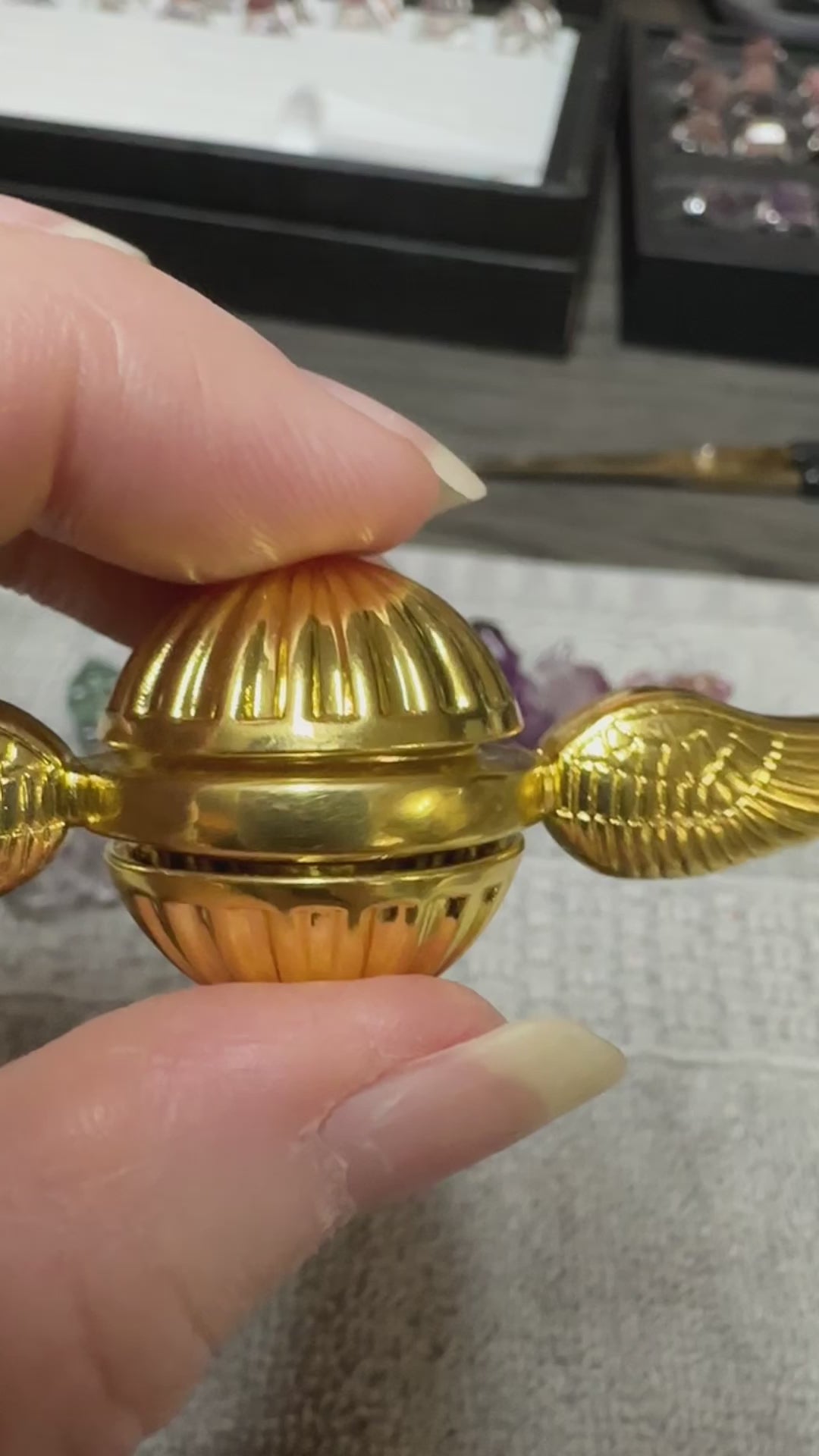 The Golden Snitch Fidget Spinner – Gems & Minerals Rock Shop