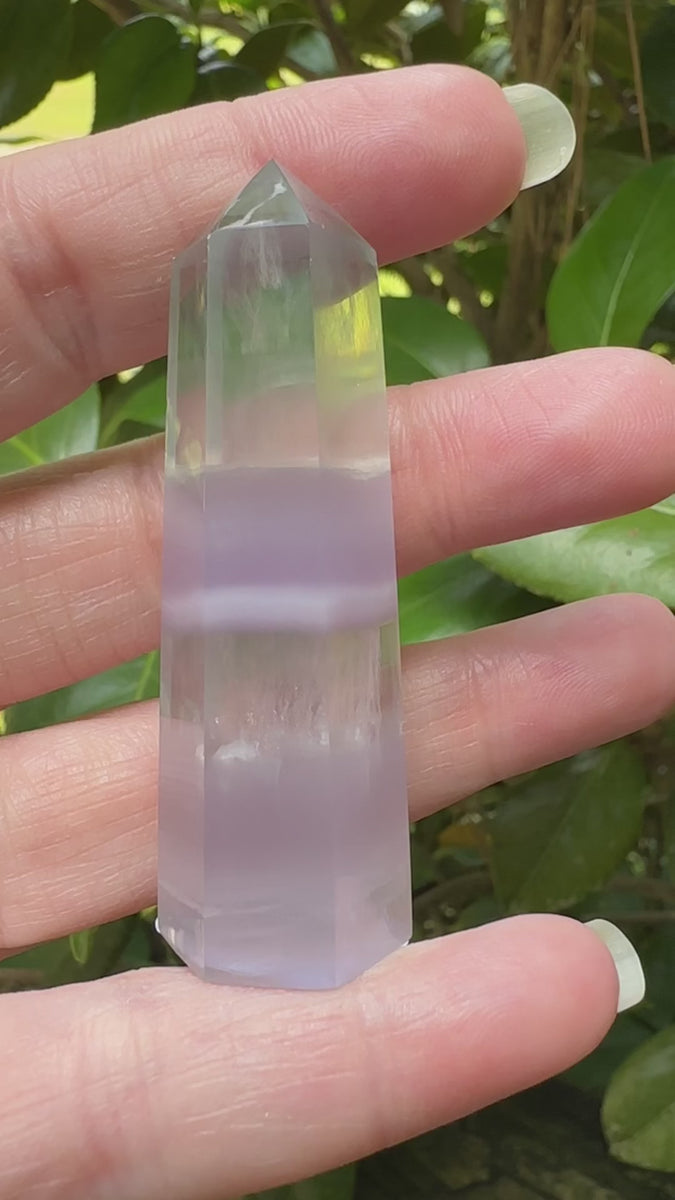 Yttrium Fluorite Obelisk Tower #6| Gems & Minerals Rock